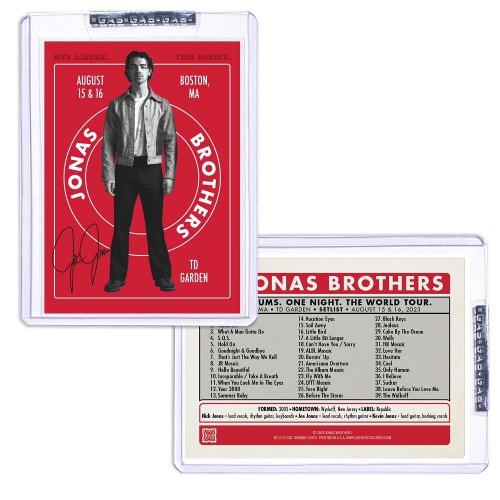 Boston Joe Jonas Trading Card – Jonas Brothers