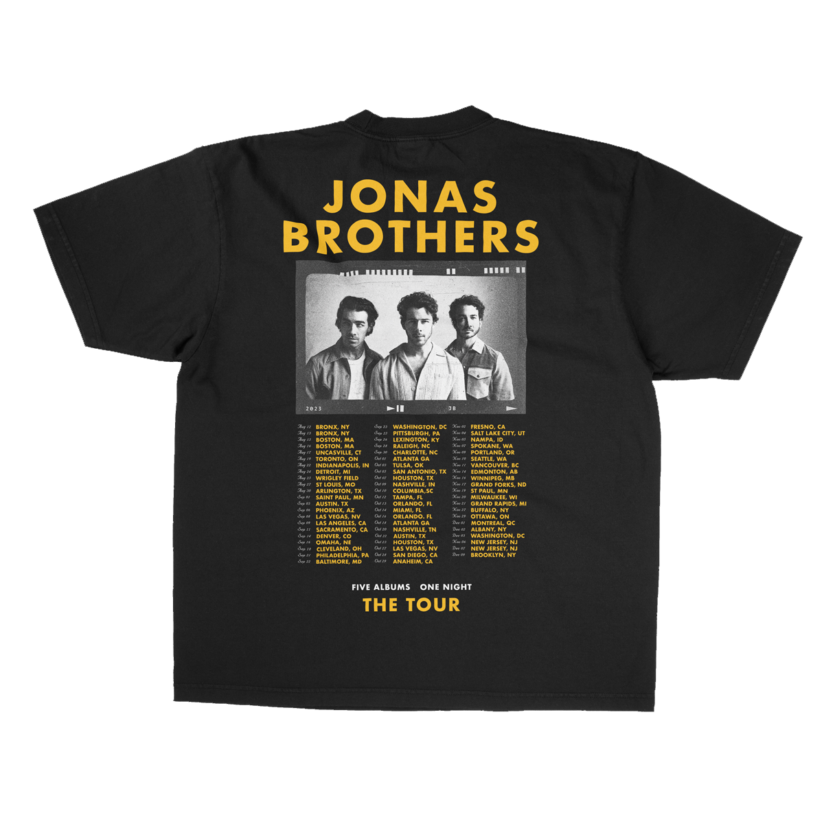 THE TOUR TEE BLACK Jonas Brothers THE TOUR TEE BLACK Jonas Brothers